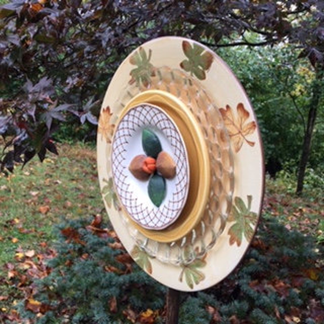 Glass Garden Flower, Yard Art, Garden Decoration,autumn Glass Flower ...