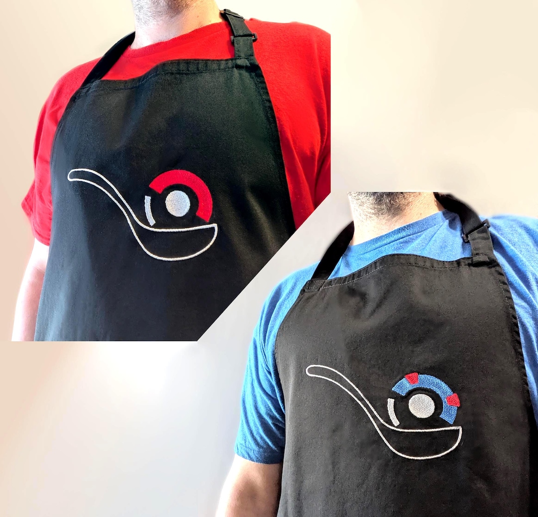 Embroidered Poké Aprons - Geeky Cotton Kitchen Apron - Etsy