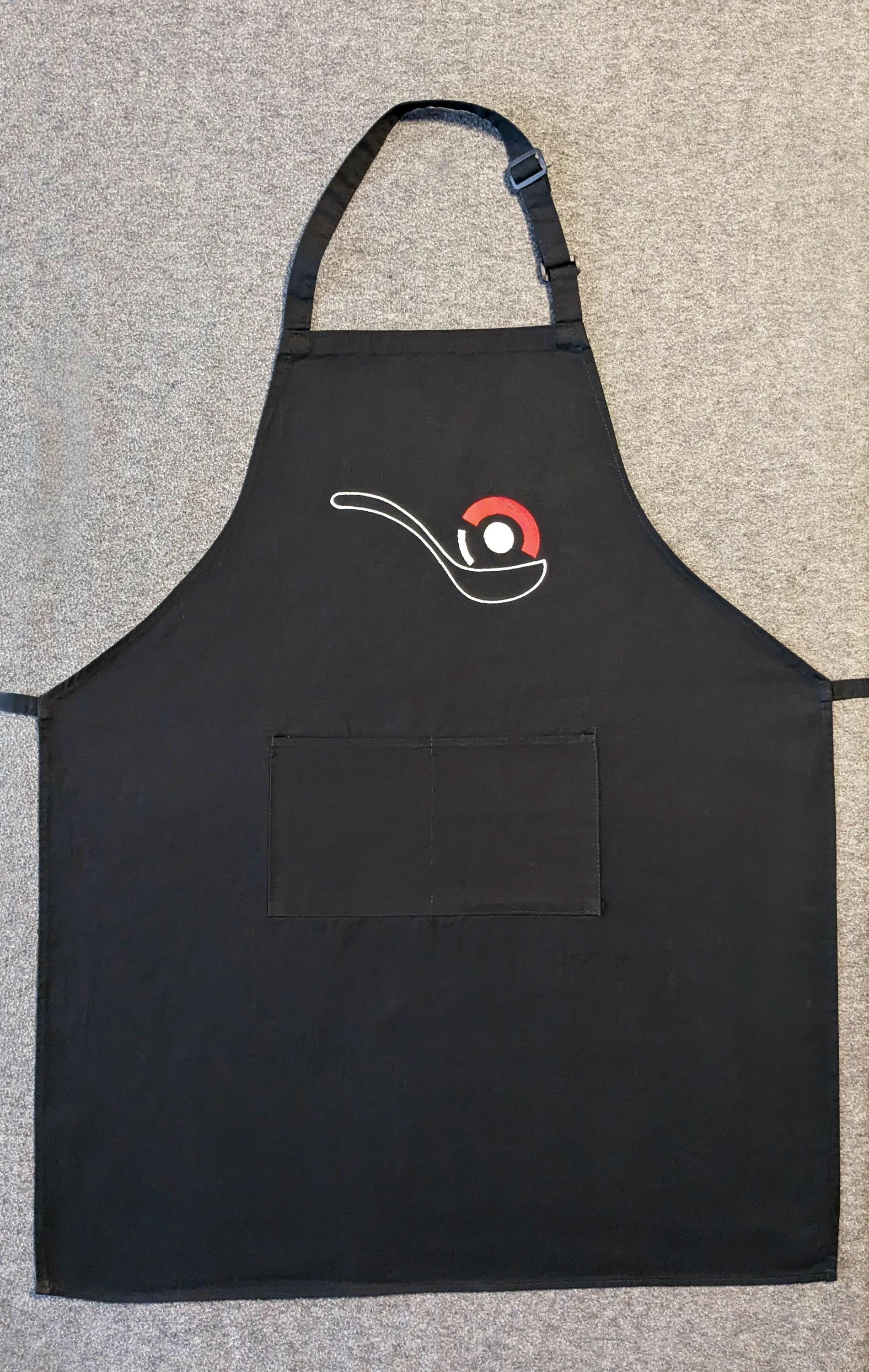 Embroidered Poké Apron - Geeky Cotton Kitchen Apron - Etsy