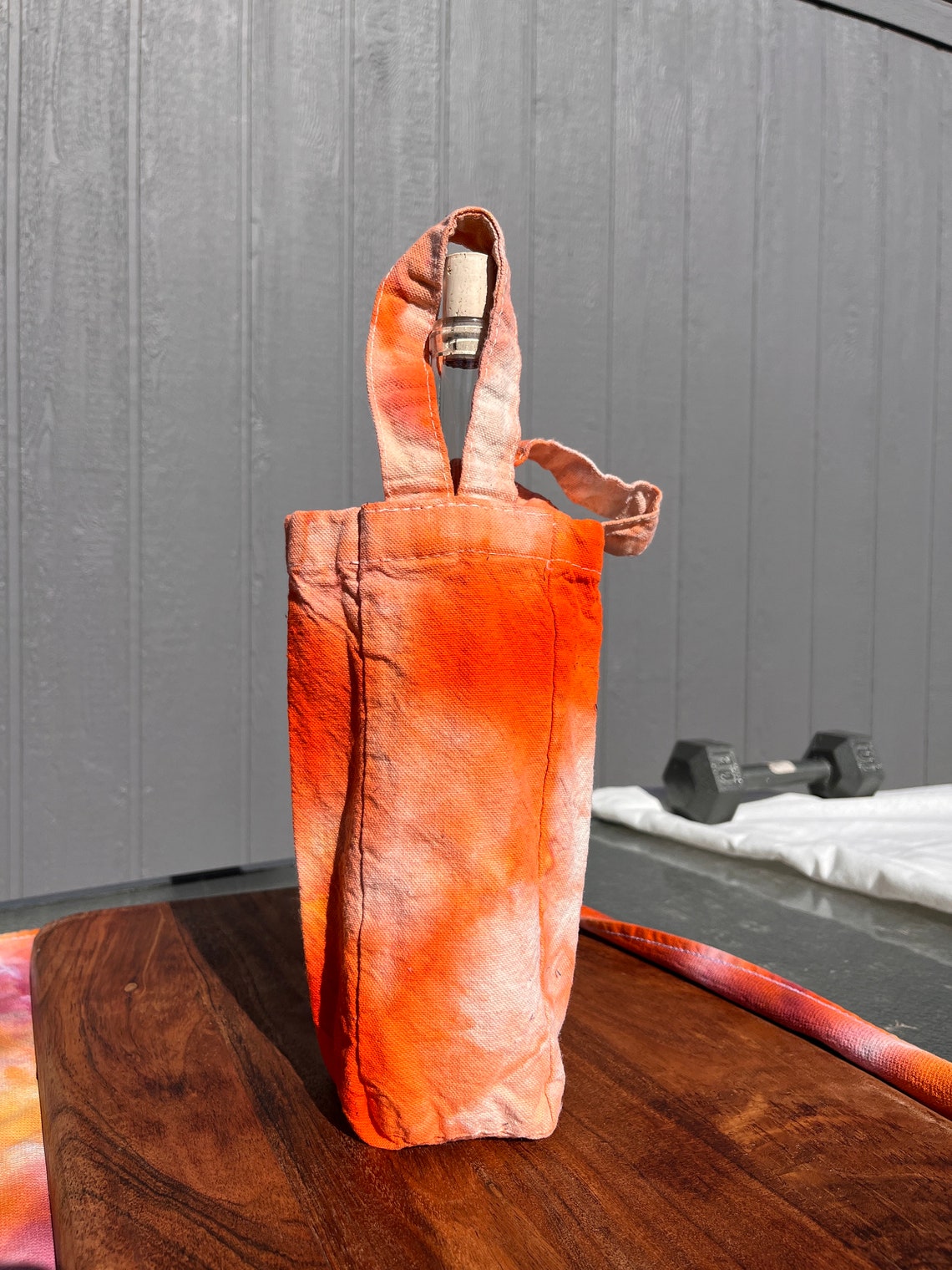 Tie Dye Gift Bag - Orange Tye Dye - Reusable Canvas Wine Bottle Bag - Etsy