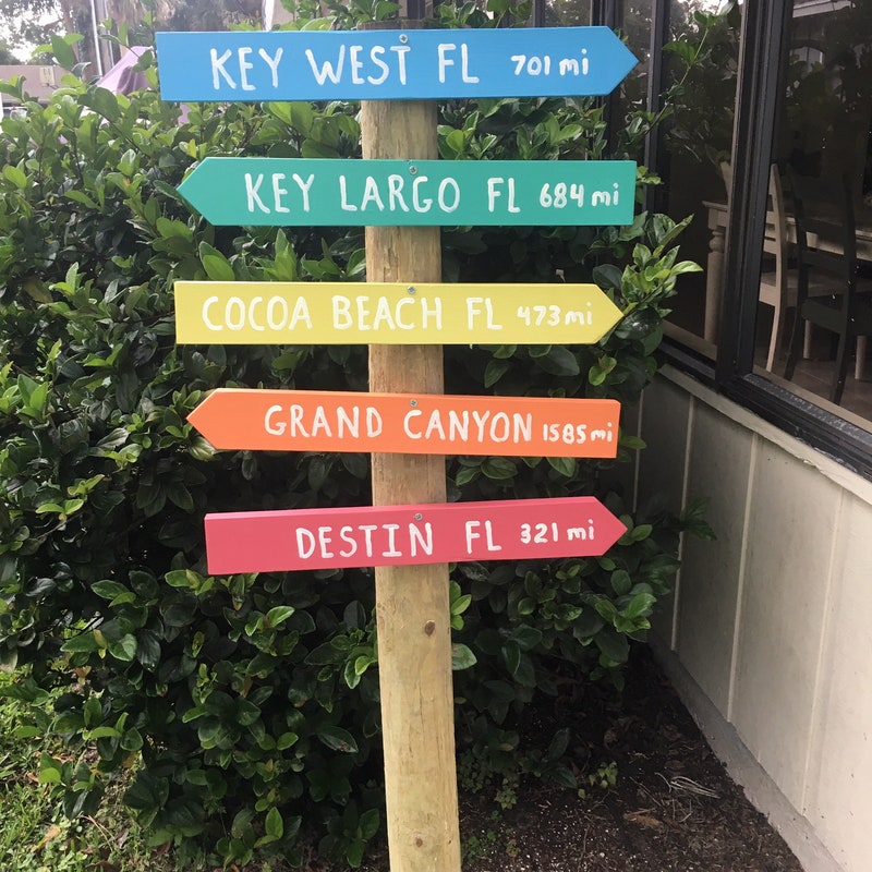 Mileage Sign Post - Etsy