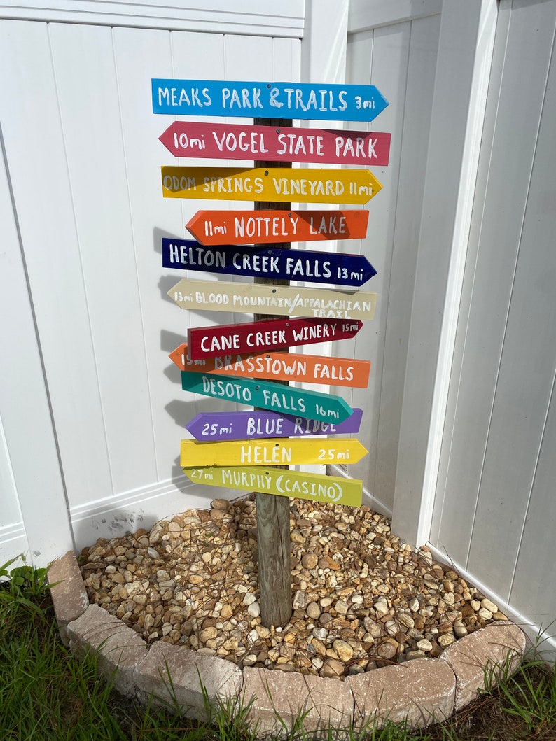 Creative Destinations Directional Arrow Signs. Personalized Custom Hand ...