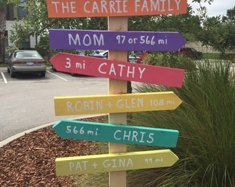 Creative Destinations Directional Arrow Signs. Personalized Custom Hand ...