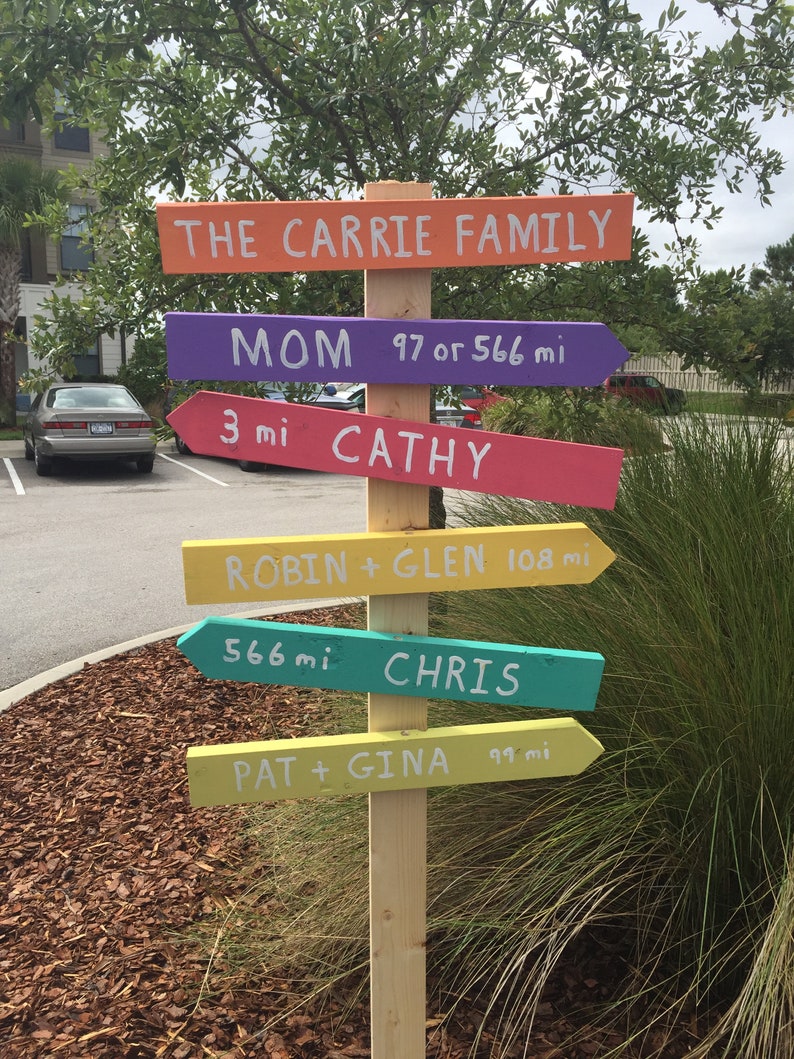 Creative Destinations Directional Arrow Signs. Personalized Custom Hand ...