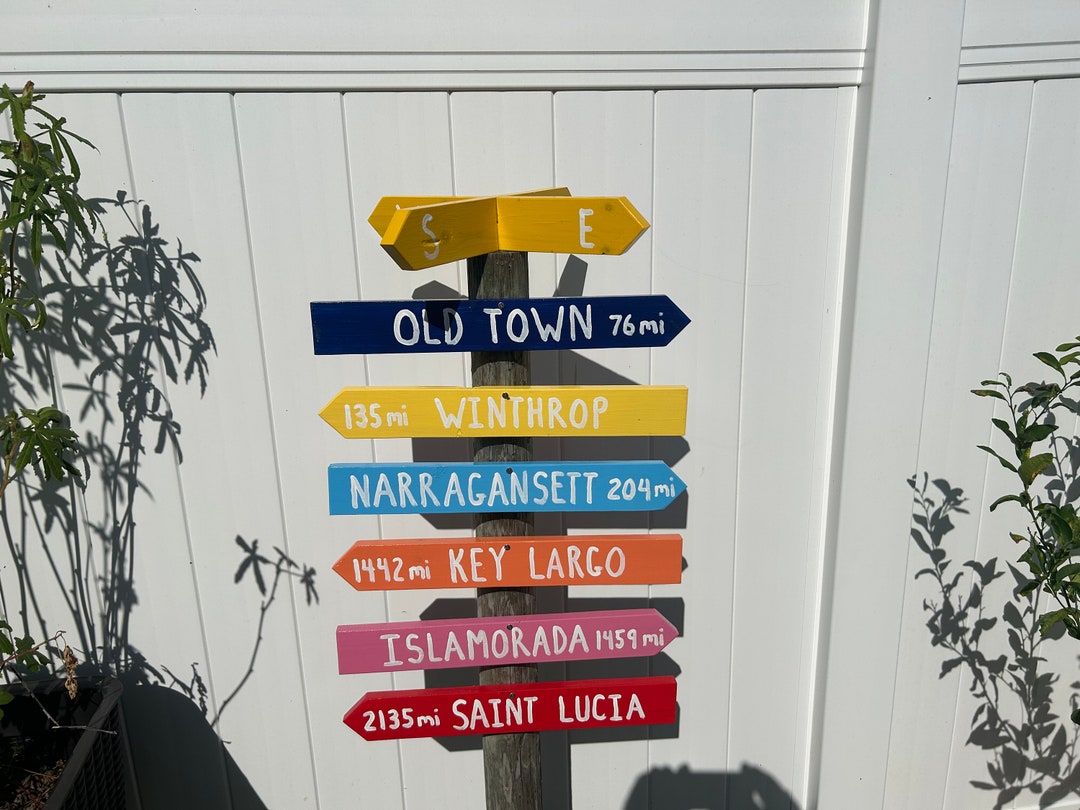 Creative Destinations Directional Arrow Signs. Personalized Custom Hand ...