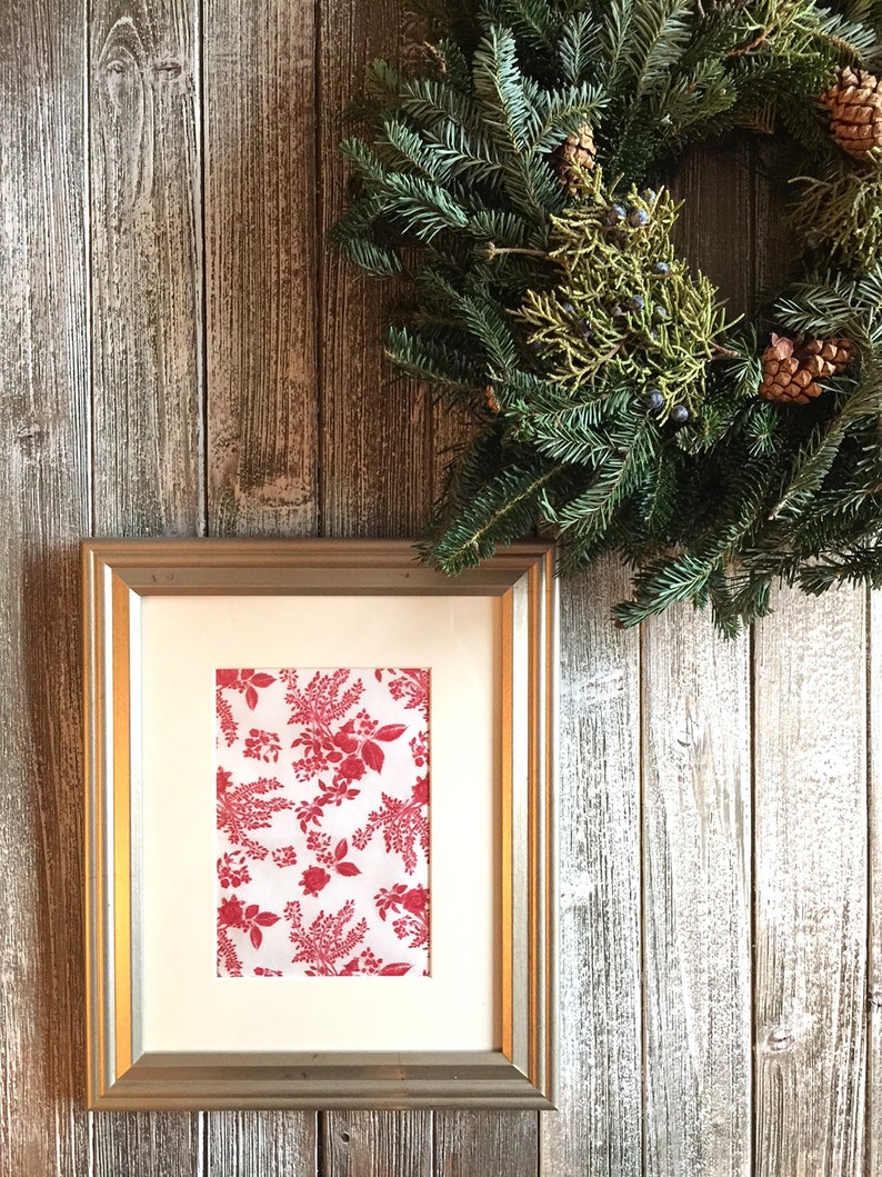 WINTER TOILE RED White Christmas Toile Line Art Retro - Etsy