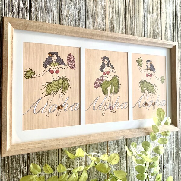 Hula Girl Print - Etsy
