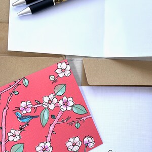BLOSSOM BLOOMS 3 Packnote Square Cards Greeting Cards Stationary Spring ...