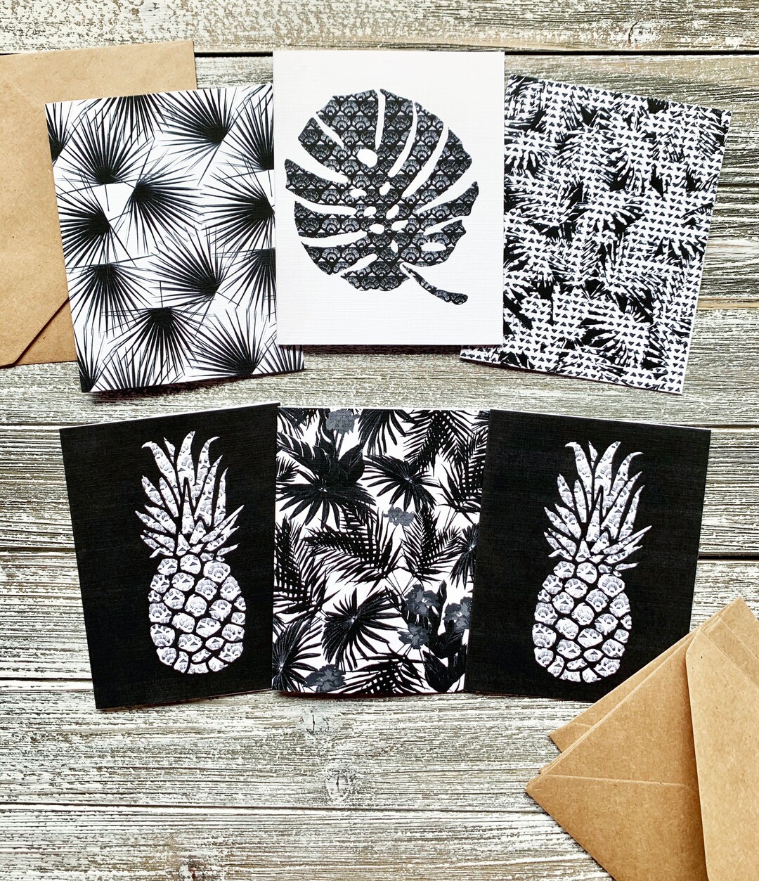 PINEAPPLE TRIBE 6 Pack Note Cards Greeting Cards Stationary Original ...