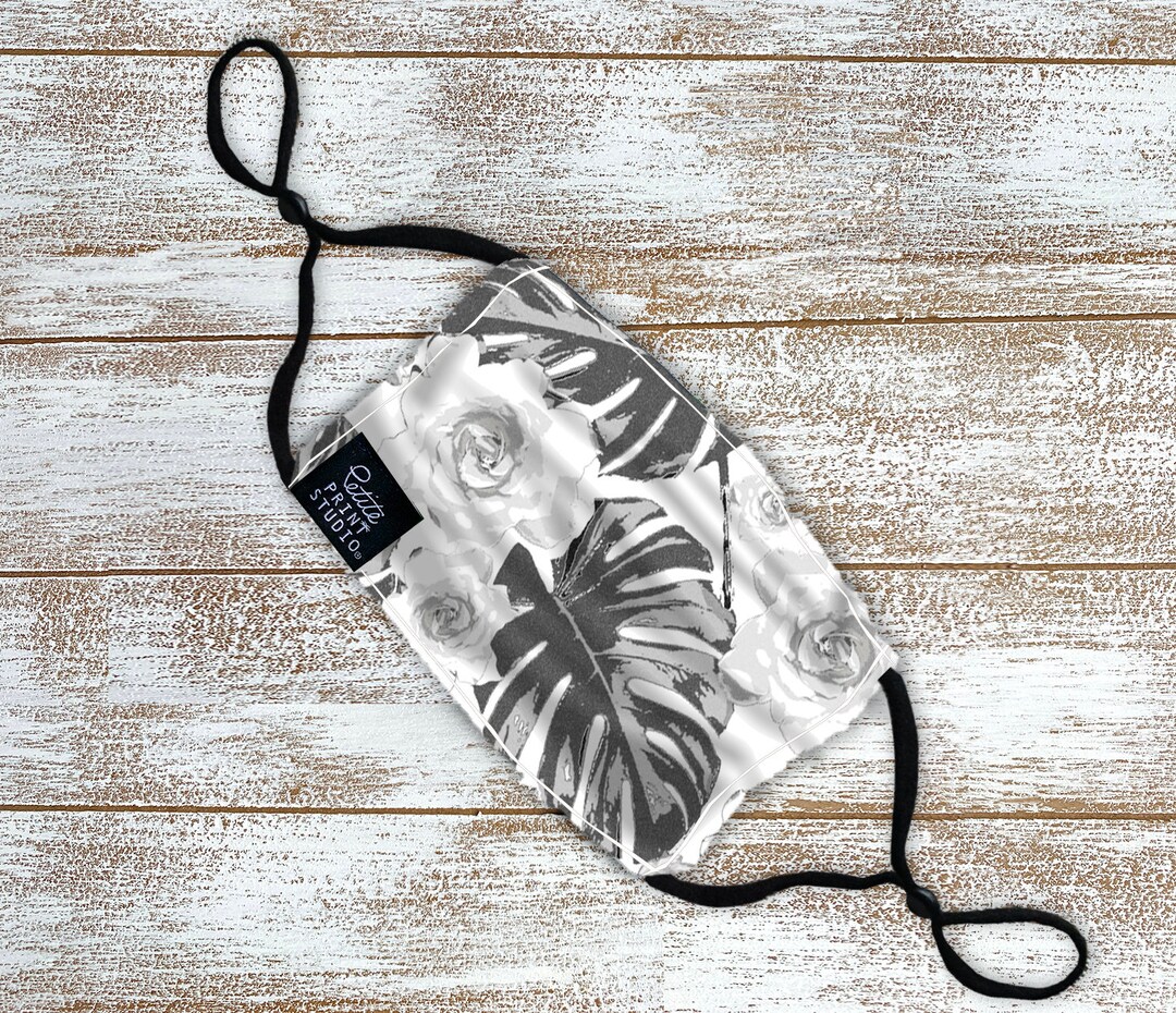 MILAH Pleated Pattern Print Triple Layer Face Mask - Etsy