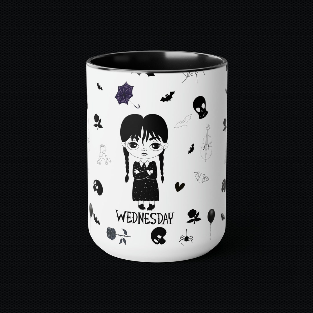Wednesday Addams Two-tone Coffee Mugs, 15oz - Etsy