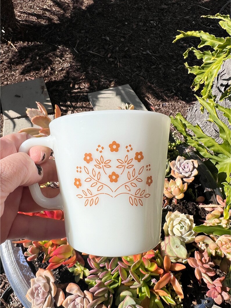 Set of 4 Vintage 1970s Pyrex Summer Impressions Coffee Mugs, Pyrex ...