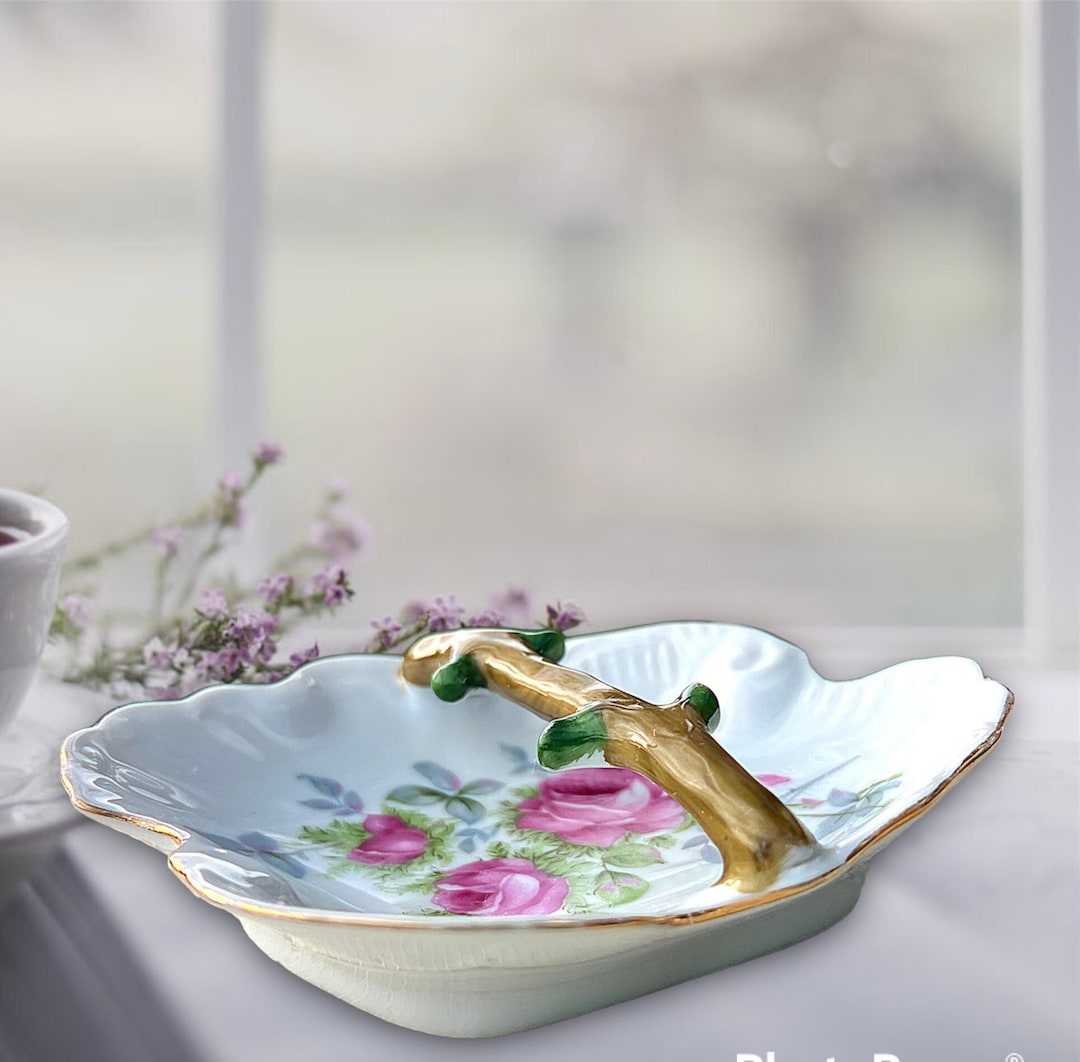 Small Vintage Lefton China Candy Dish, Floral Pattern Lefton China Dish ...