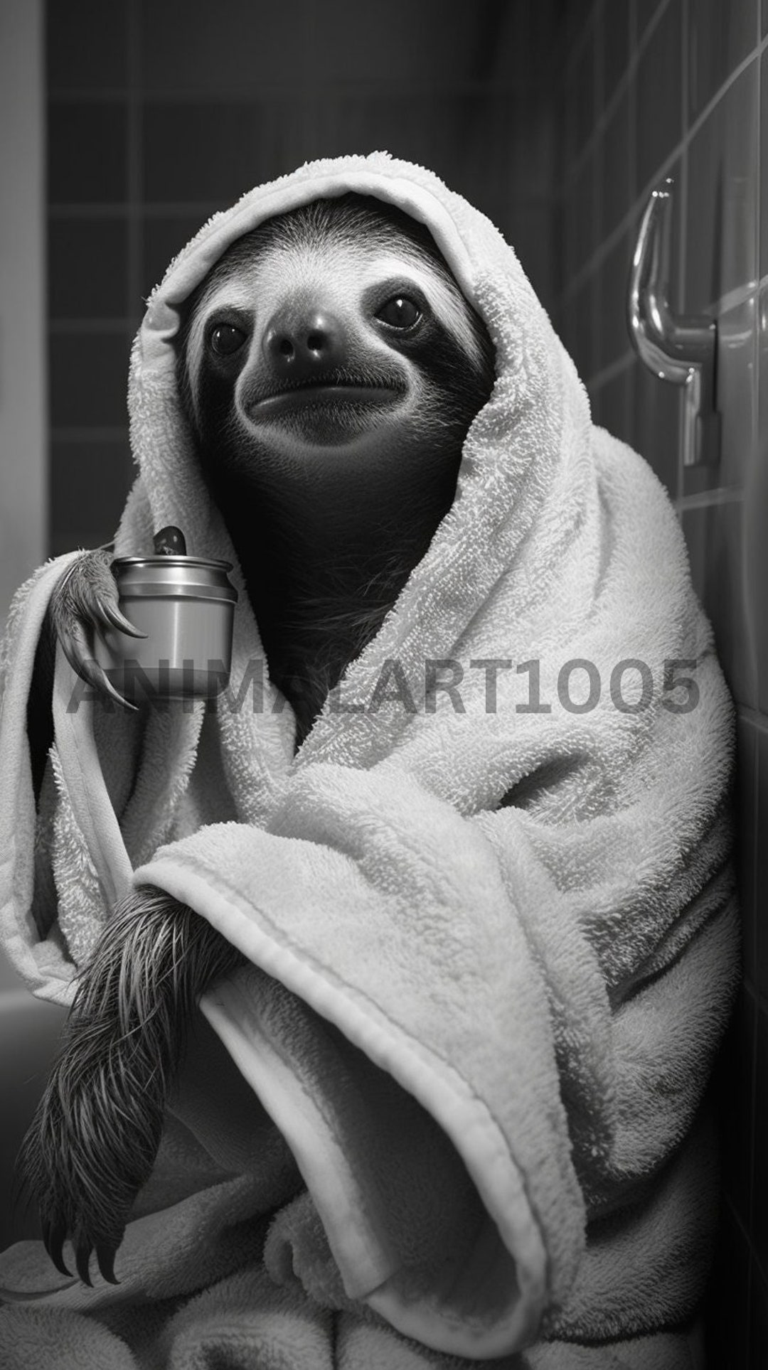 Sloth Printable Spa Slothfunny Bathroom Art Black and - Etsy