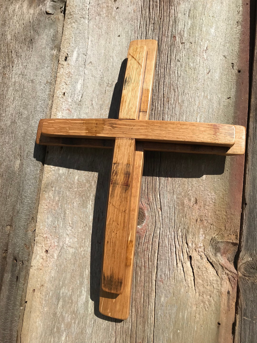 Wine Barrel Cross II Rustic Cross Made in Michigan - Etsy