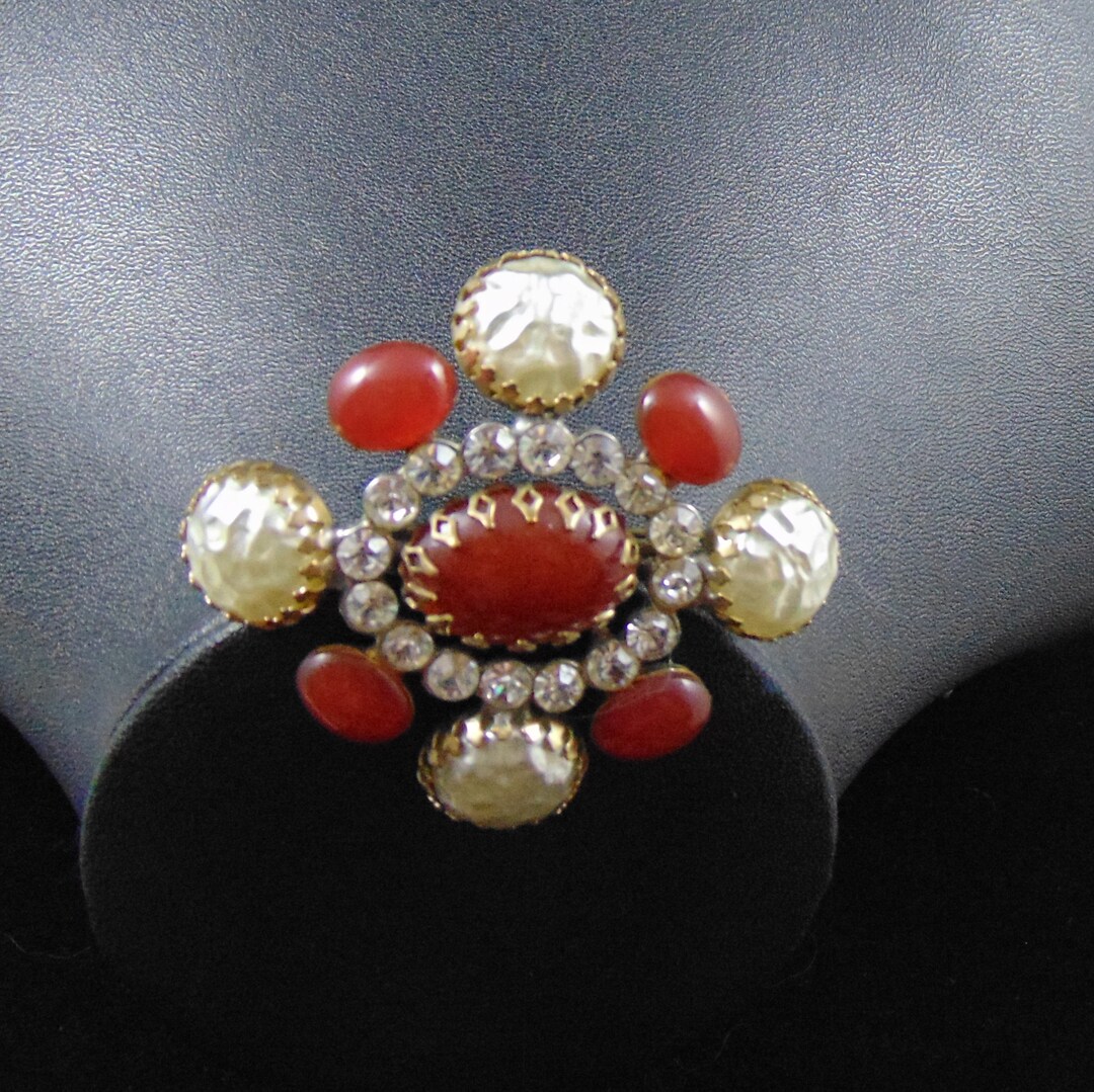 Vintage Signed Andamodes Anda Modes New York Maltese Cross Style Brooch ...