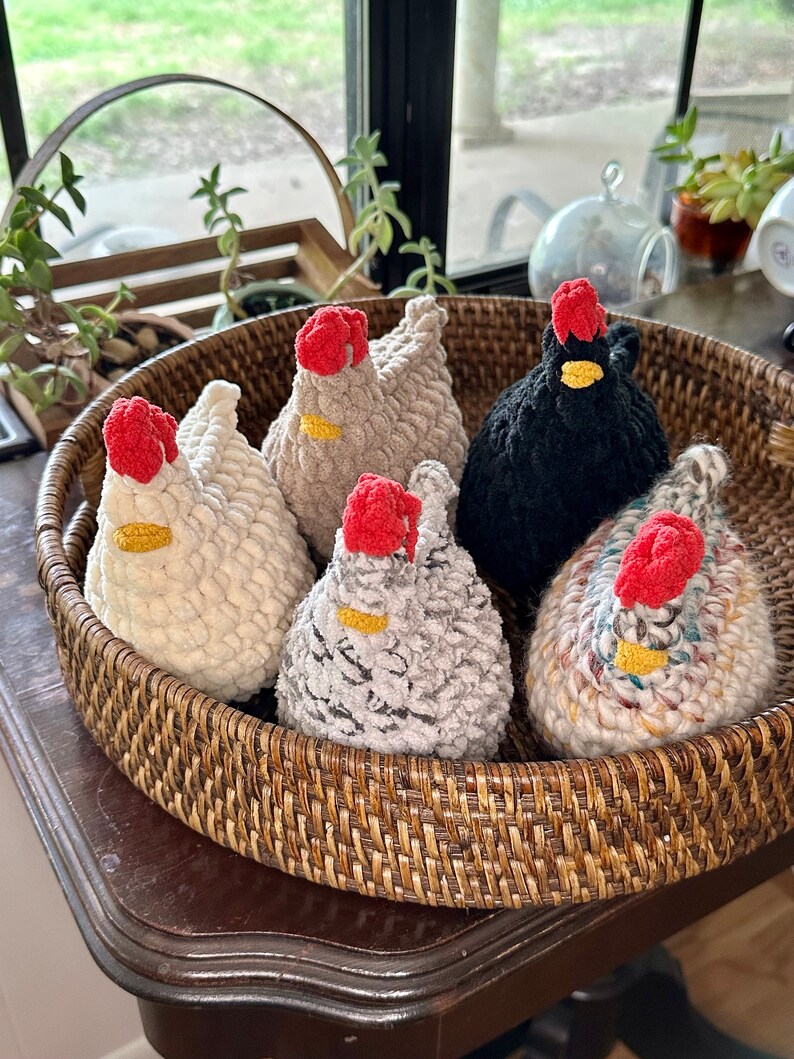 Minimalist Crochet Chicken Toy, Farmhouse Style Decor - Etsy