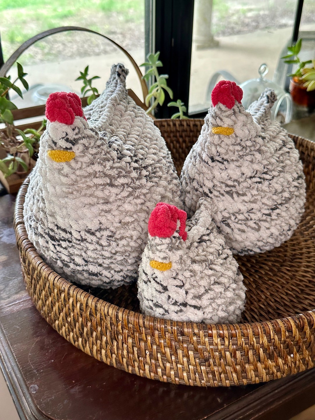 Minimalist Crochet Chicken Toy, Farmhouse Style Decor - Etsy