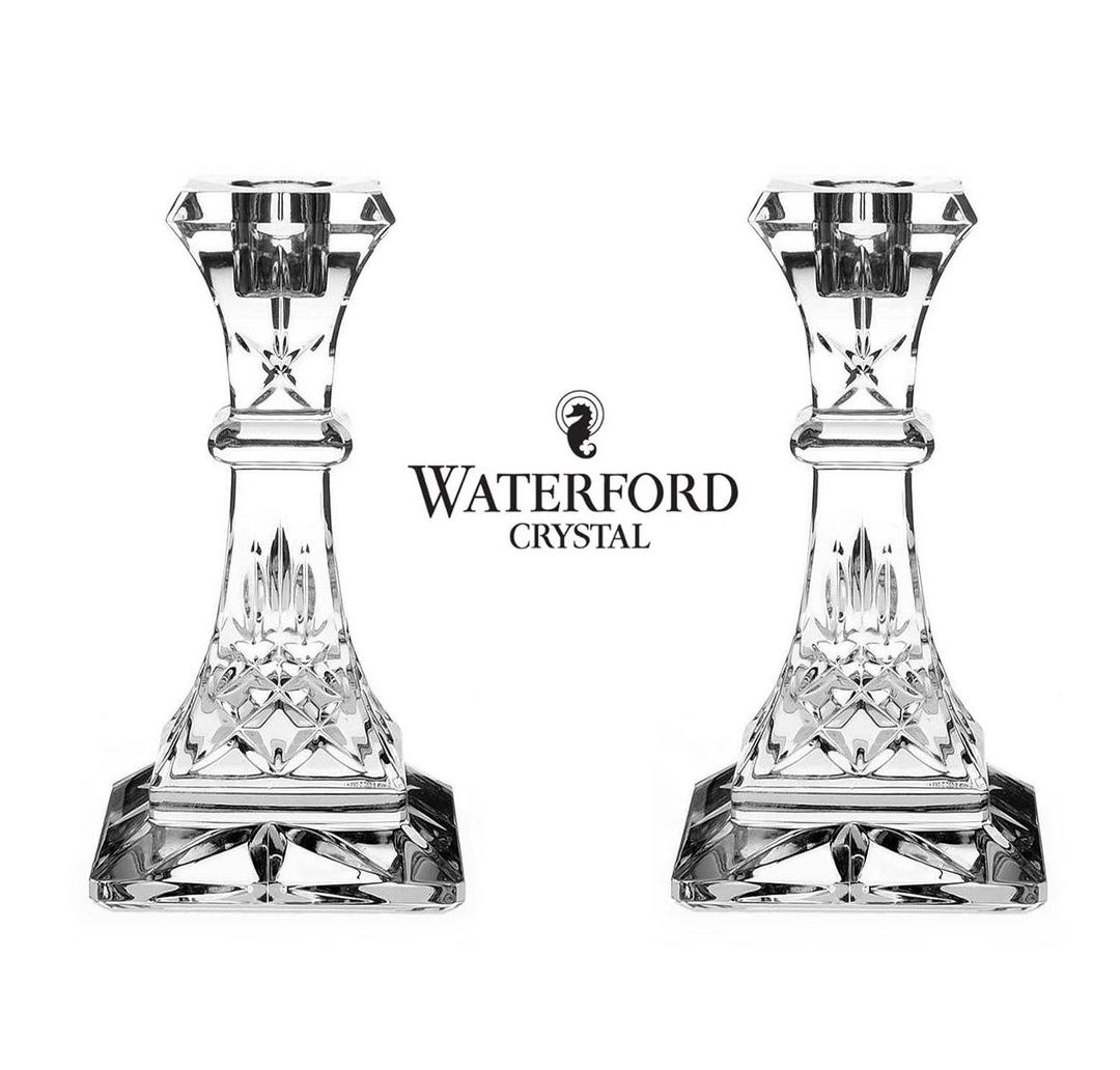 Elegant Signed (contemporary Block Logo) Waterford Lismore Cut Crystal ...