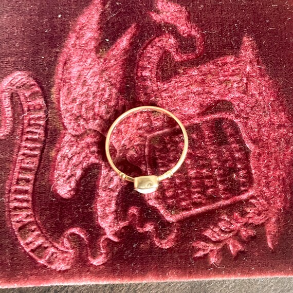 Antique Gold Milk Tooth Ring - Gem