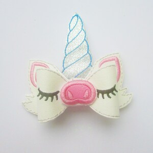 Uni-pig Hair Bow, Pig Hair Bow, Birthday Party, Pig, White Vinyl ...