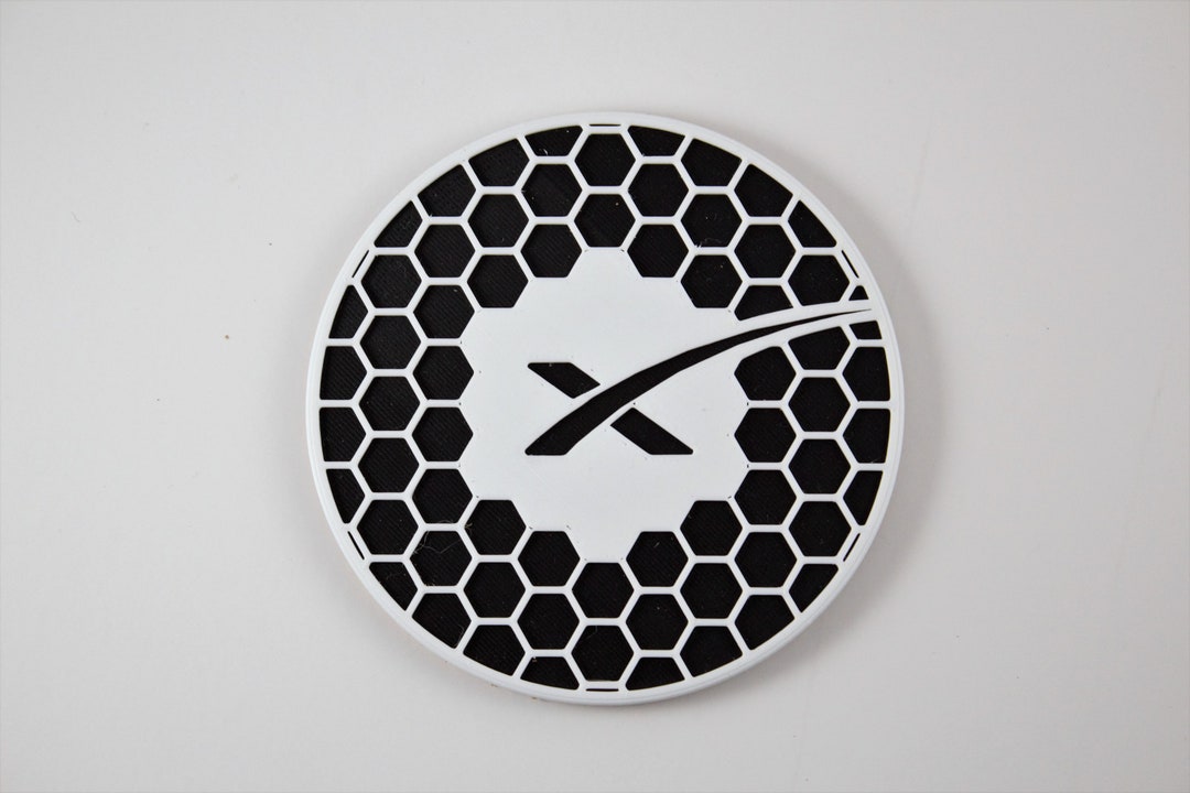 Spacex Inspired Coaster With Cork Bottom | 3D Printed | Drink | Space ...