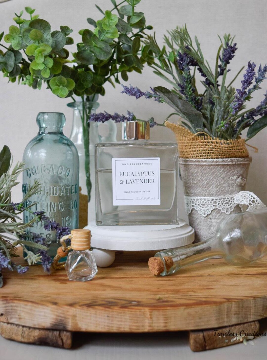 Reed Diffuser or Car Diffuser - Eucalyptus & Lavender. Free Shipping - Etsy