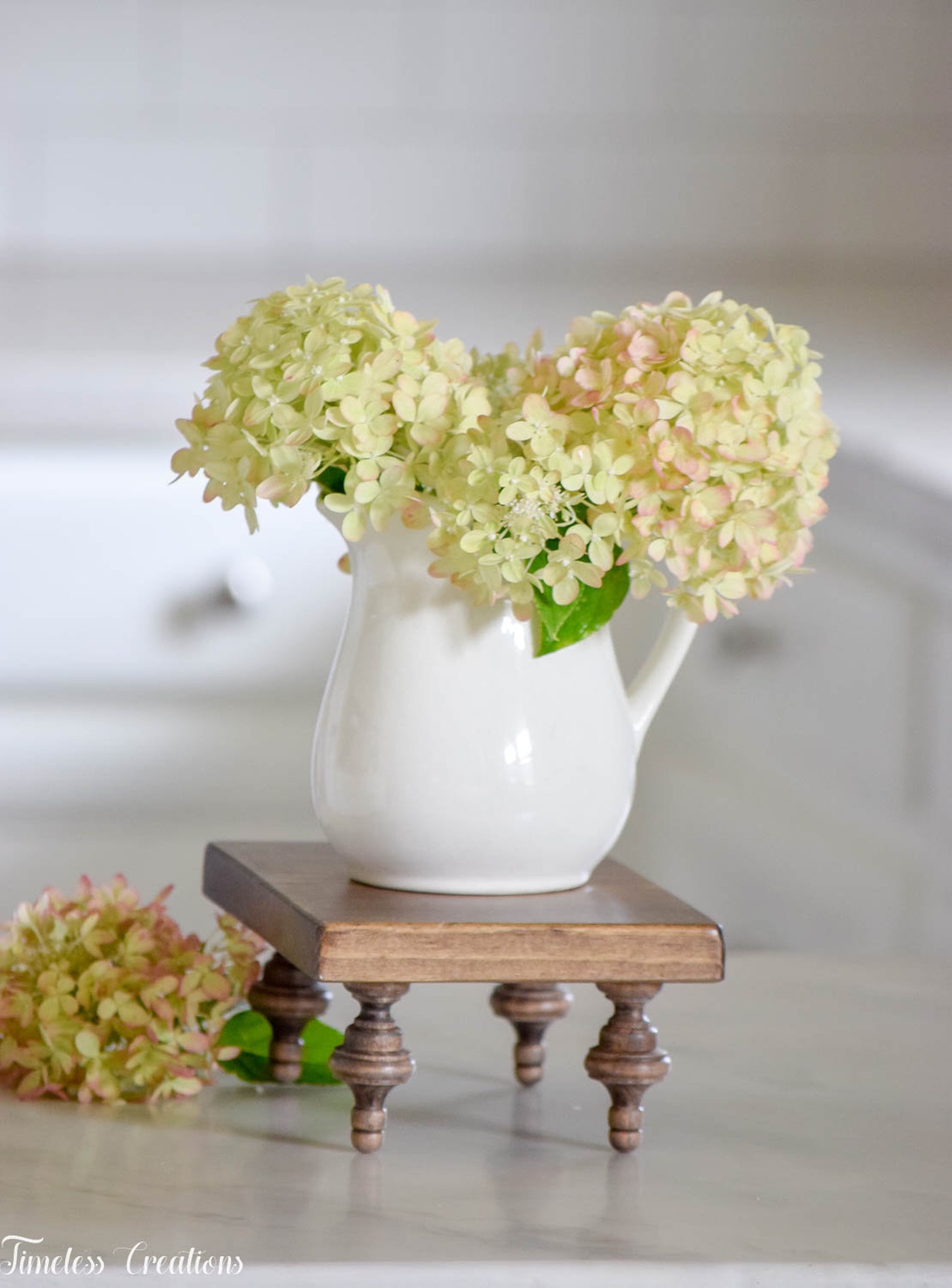 Small Riser-free Shipping! Stained or White Wood Riser, Riser Stand ...