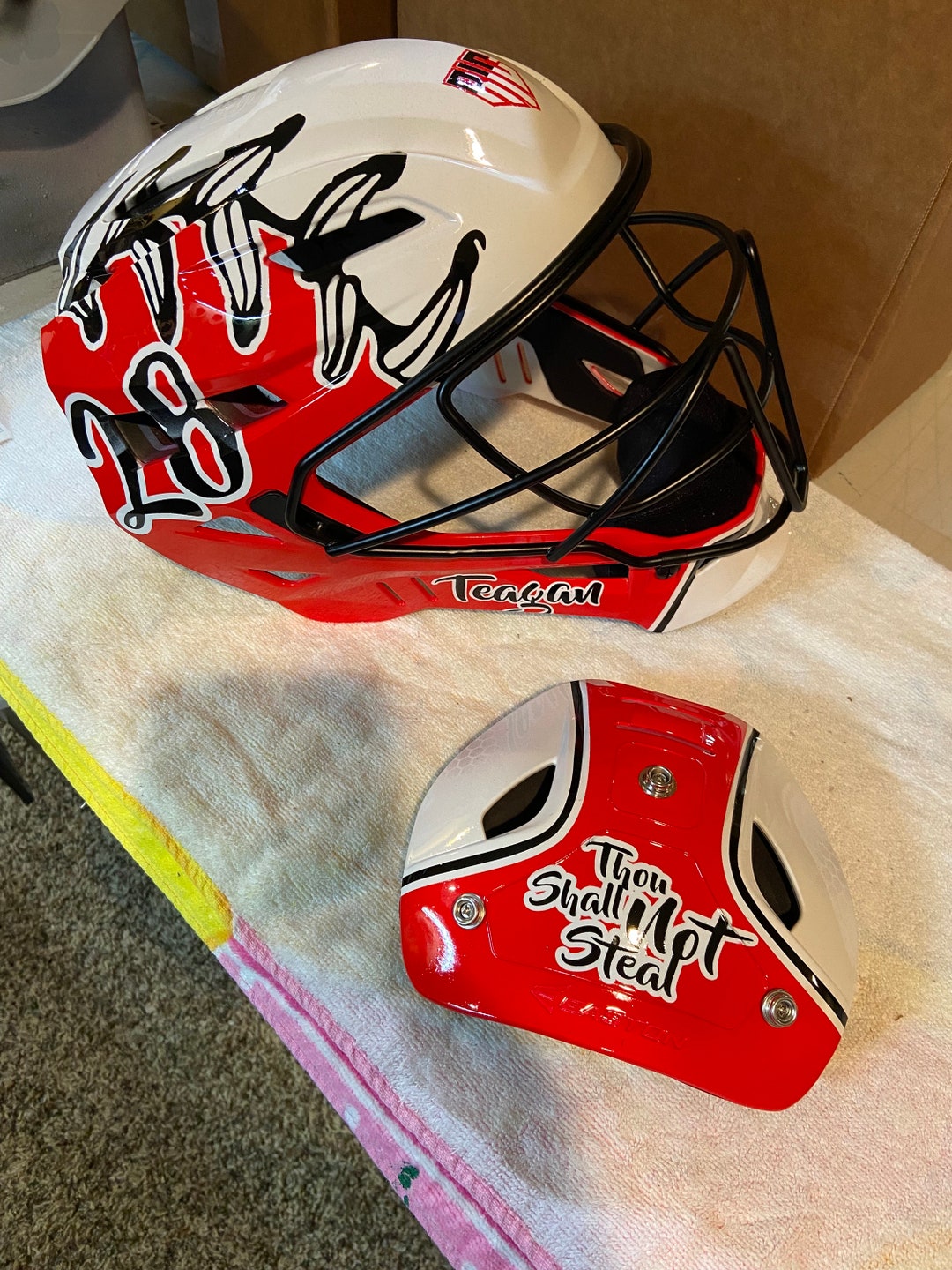 Custom Painted Catchers Helmets - Etsy