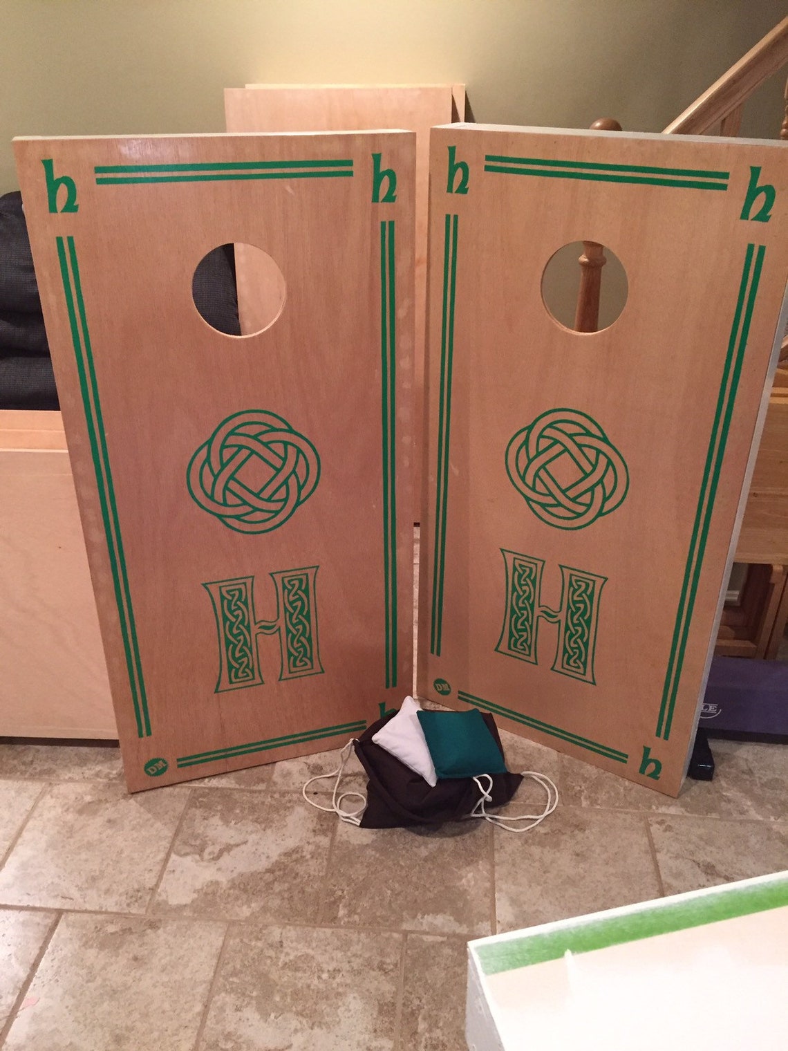 Custom painted personalized cornhole boards. | Etsy