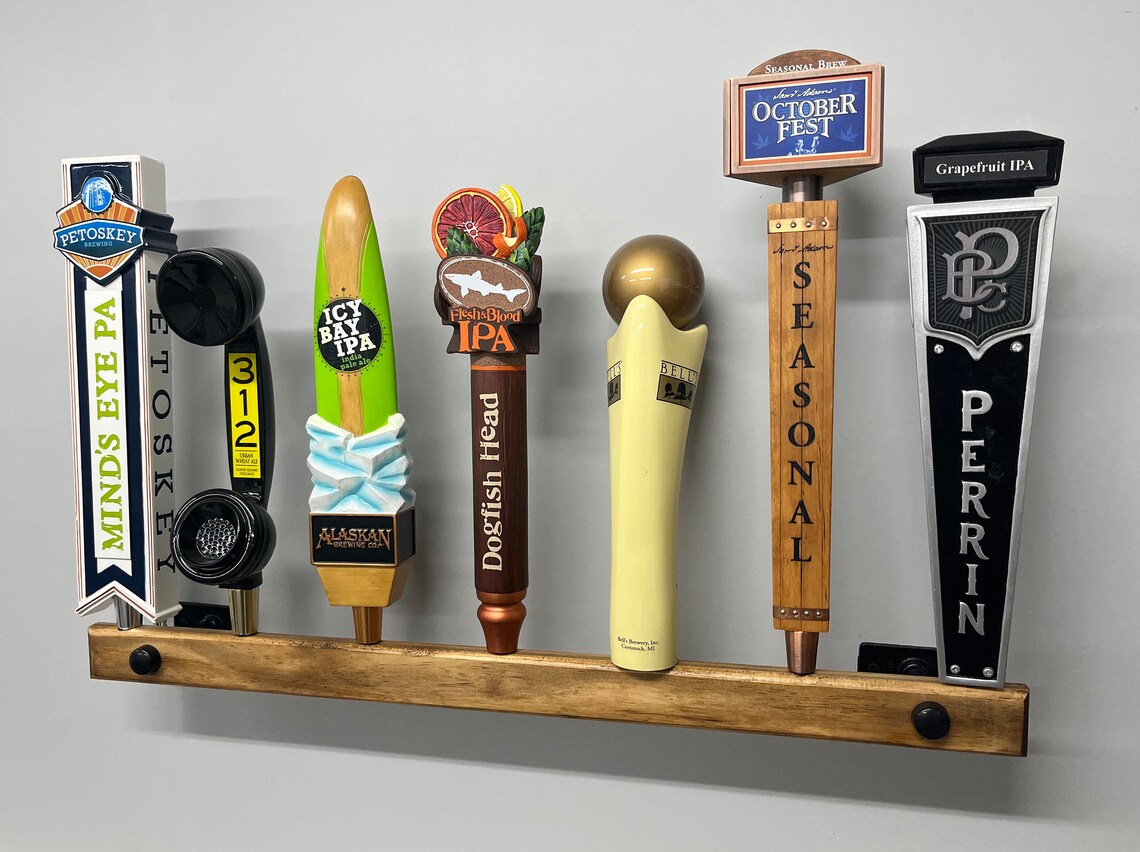 Tap Handle Wall Display stand Off Holds 7 Tap Handles - Etsy