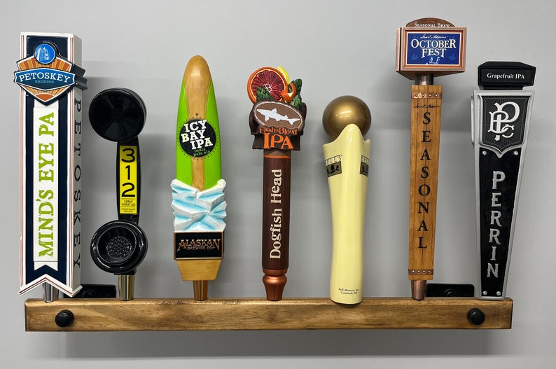 Tap Handle Wall Display stand Off Holds 7 Tap Handles - Etsy
