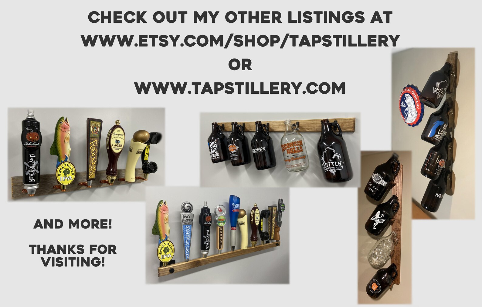 Tap Handle Wall Display stand Off Holds 7 Tap Handles - Etsy