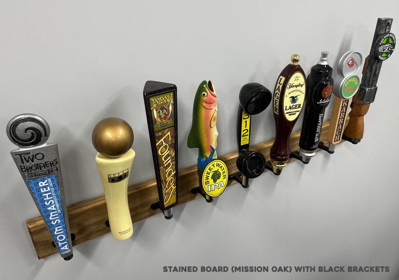 Tap Handle Wall Display rack Holds 9 Tap Handles - Etsy