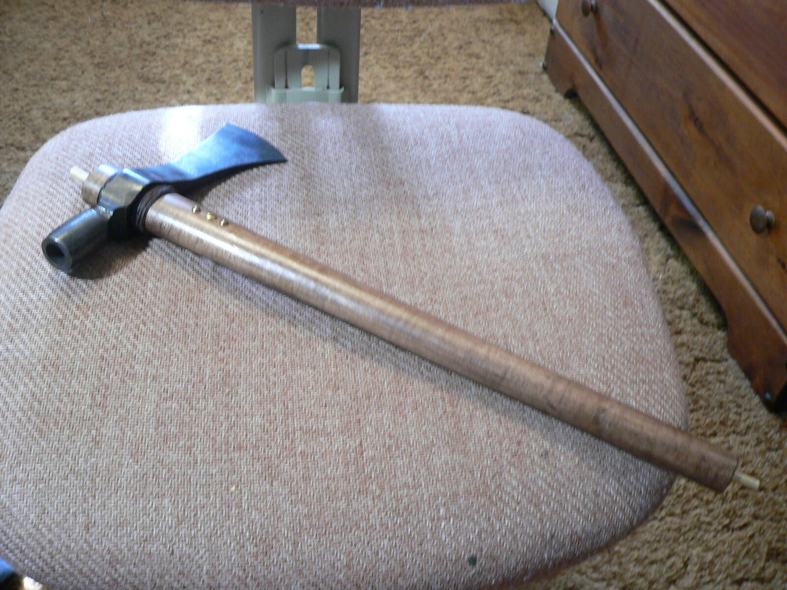 Authentic Hand Forged Pipe Tomahawk, 4140 Steel, Handmade Axe, Curly ...