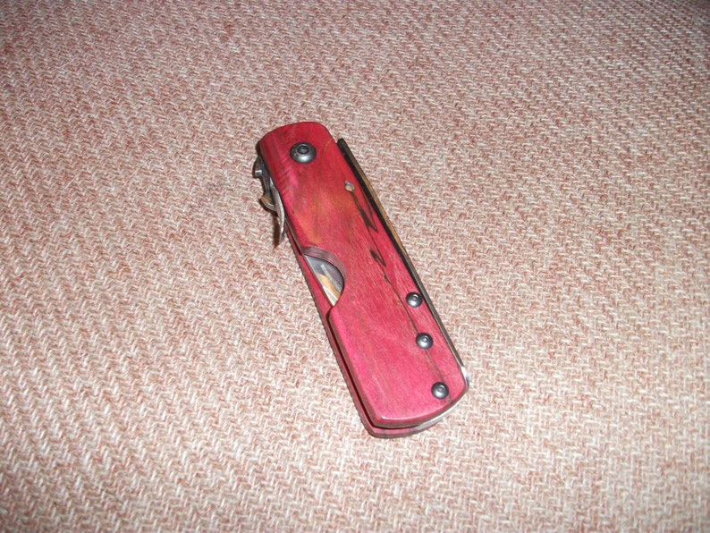 Unique Back Lock Folding Knife,custom Paper Micarta Handles, Satin ...