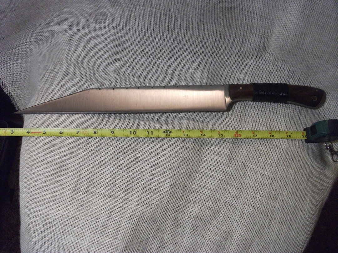 Walnut Handled, Hand Forged Seax Short Sword, Hand Made Custom Knife ...