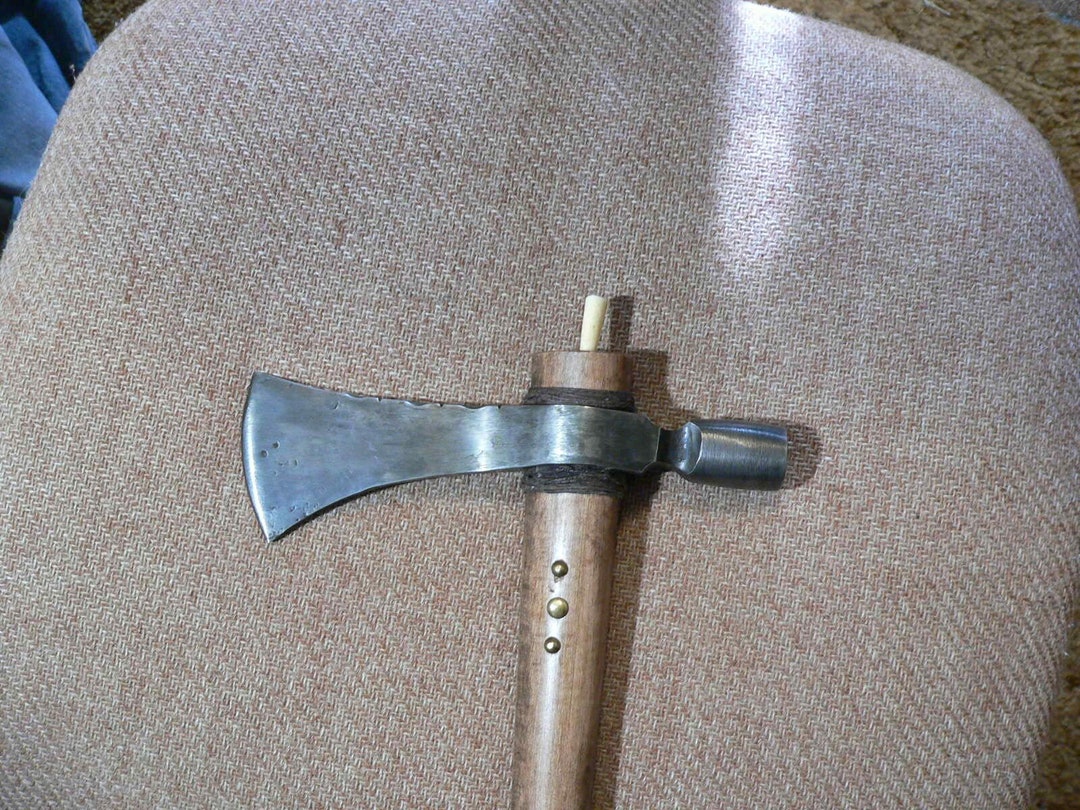 Authentic Hand Forged Pipe Tomahawk, 4140 Steel, Handmade Axe, Curly ...
