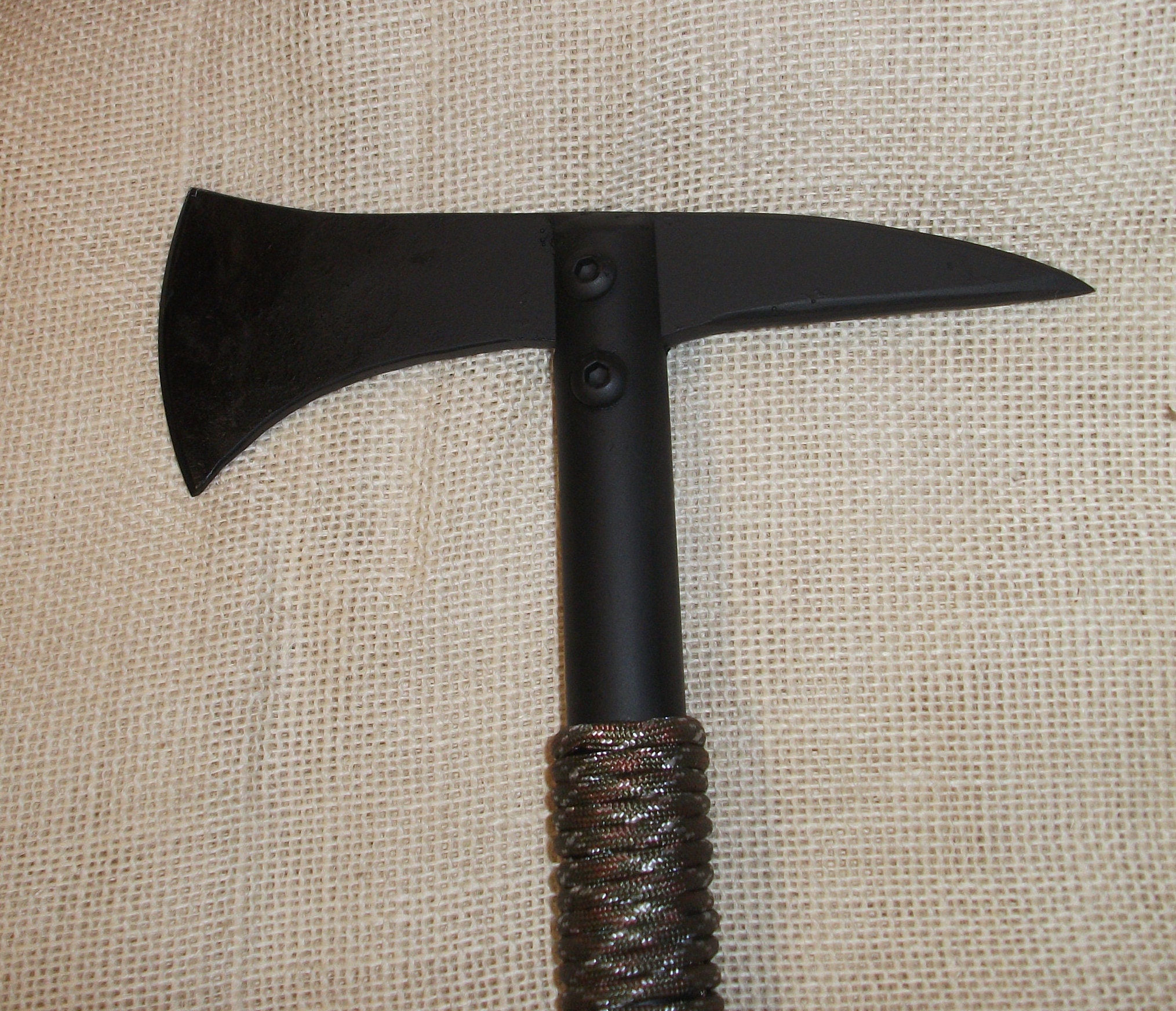 Tactical Tomahawk, Paracord Wrapped Handle,high Carbon Steel Head,ooak ...