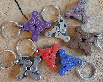 Upcycled Bike Chain Heart Keychain - Etsy