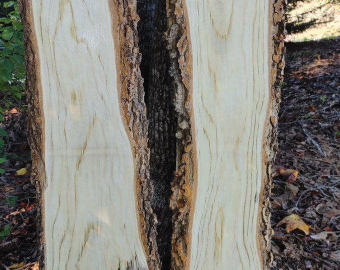 Hackberry live Edge Slabs 2 River Table Set shelving Set - Etsy