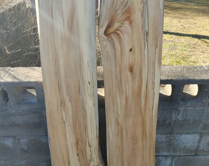 SLIPPERY ELM (2) Slabs (live Edge Slabs) Spalted (thick Slabs ...