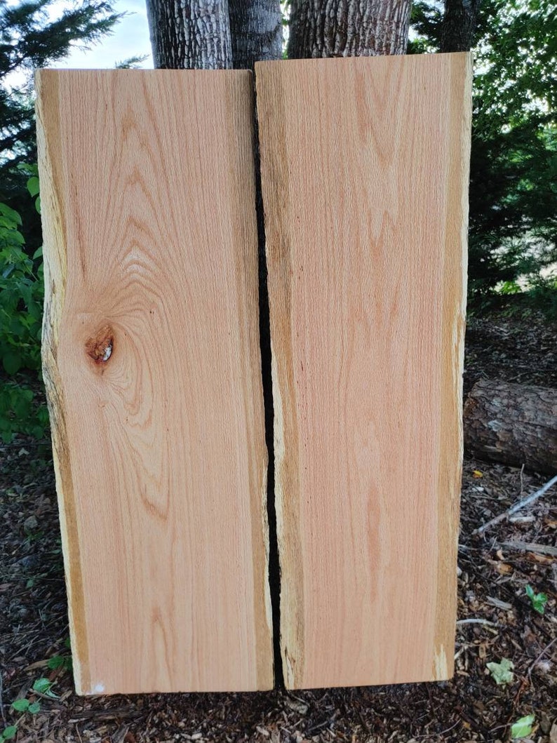 Red Oak Slabs live Edge 2 Slabs river Table Set Thick - Etsy