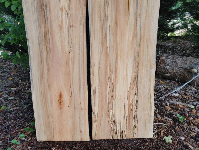 SLIPPERY ELM 2 Slabs live Edge Slabs Spalted thick Slabs - Etsy