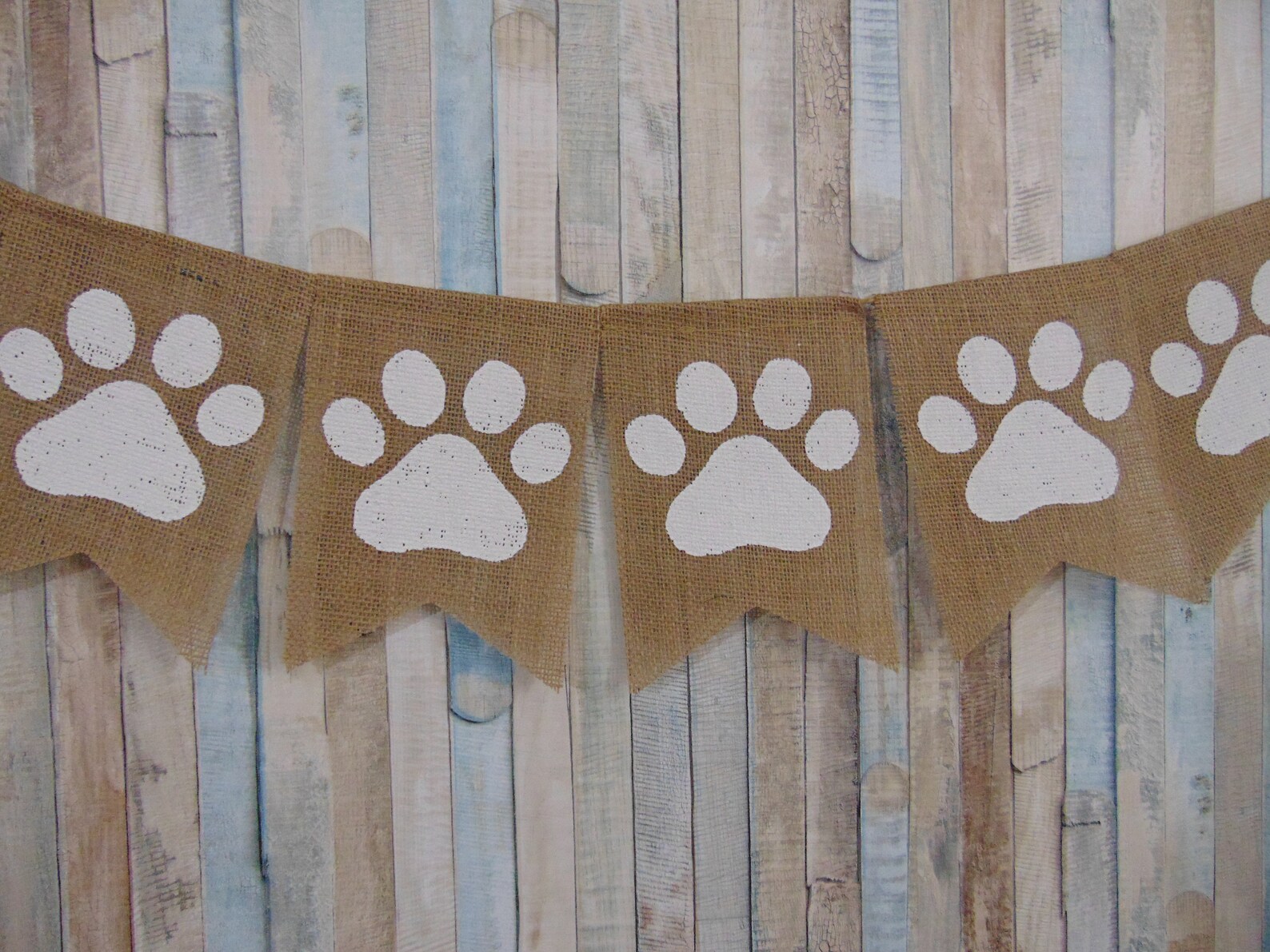 Paw Print Banner Pawty Banner Dog Birthday Banner Puppy | Etsy