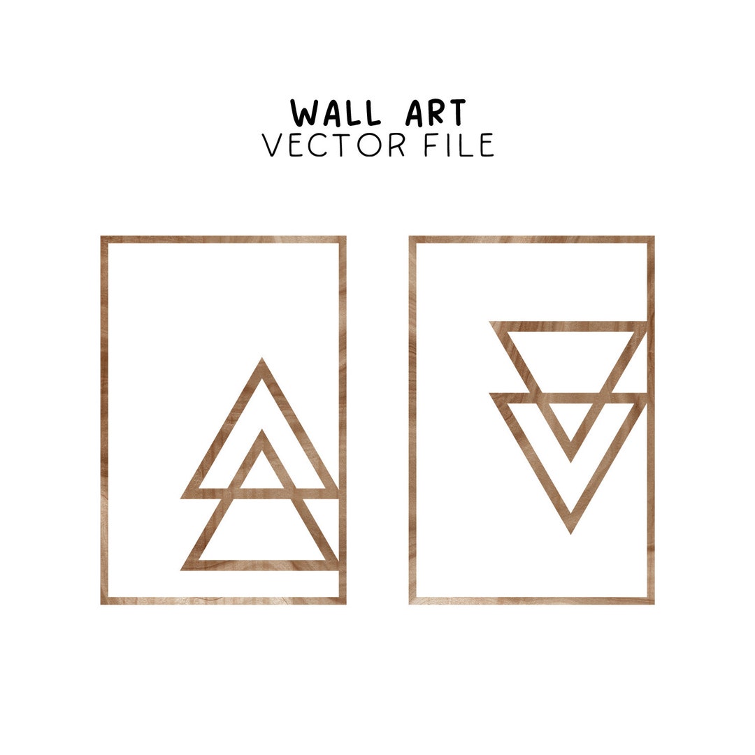 Triangle Wood Wall Panel, Laser Cut Artwork, Bedroom Wall Art ...