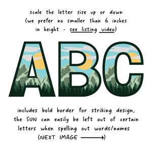 Layered Laser Cut File Alphabet, Camping Shadow Box SVG, Mountain Pine ...