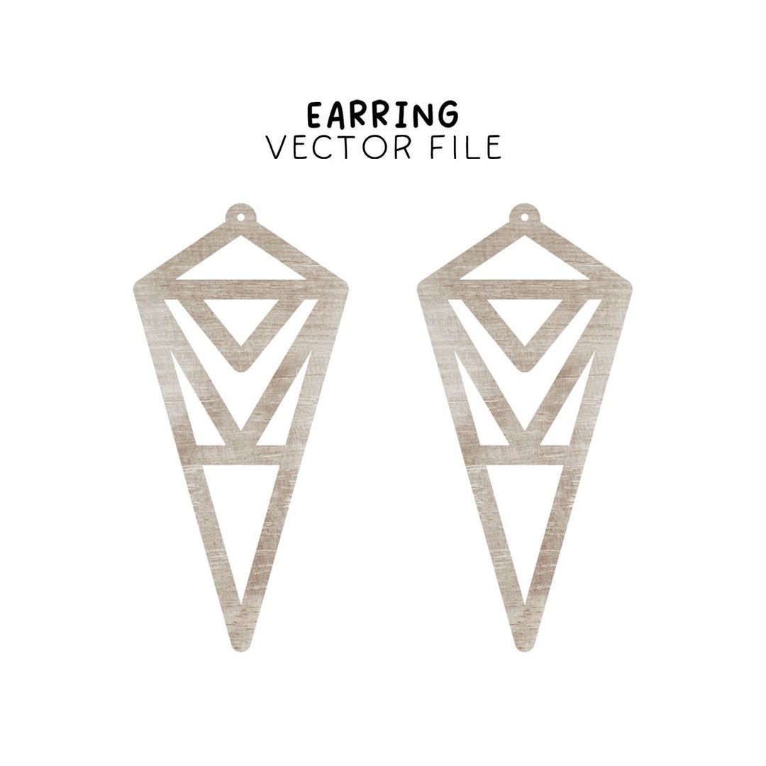 Geometric Triangle Earring SVG: Laser Cut File (digital Download) - Etsy
