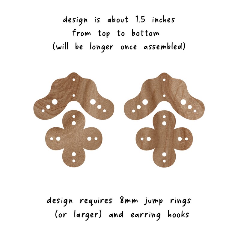 Folk Flower Earring Template Svg, Laser Cut File for Acrylic Glowforge ...