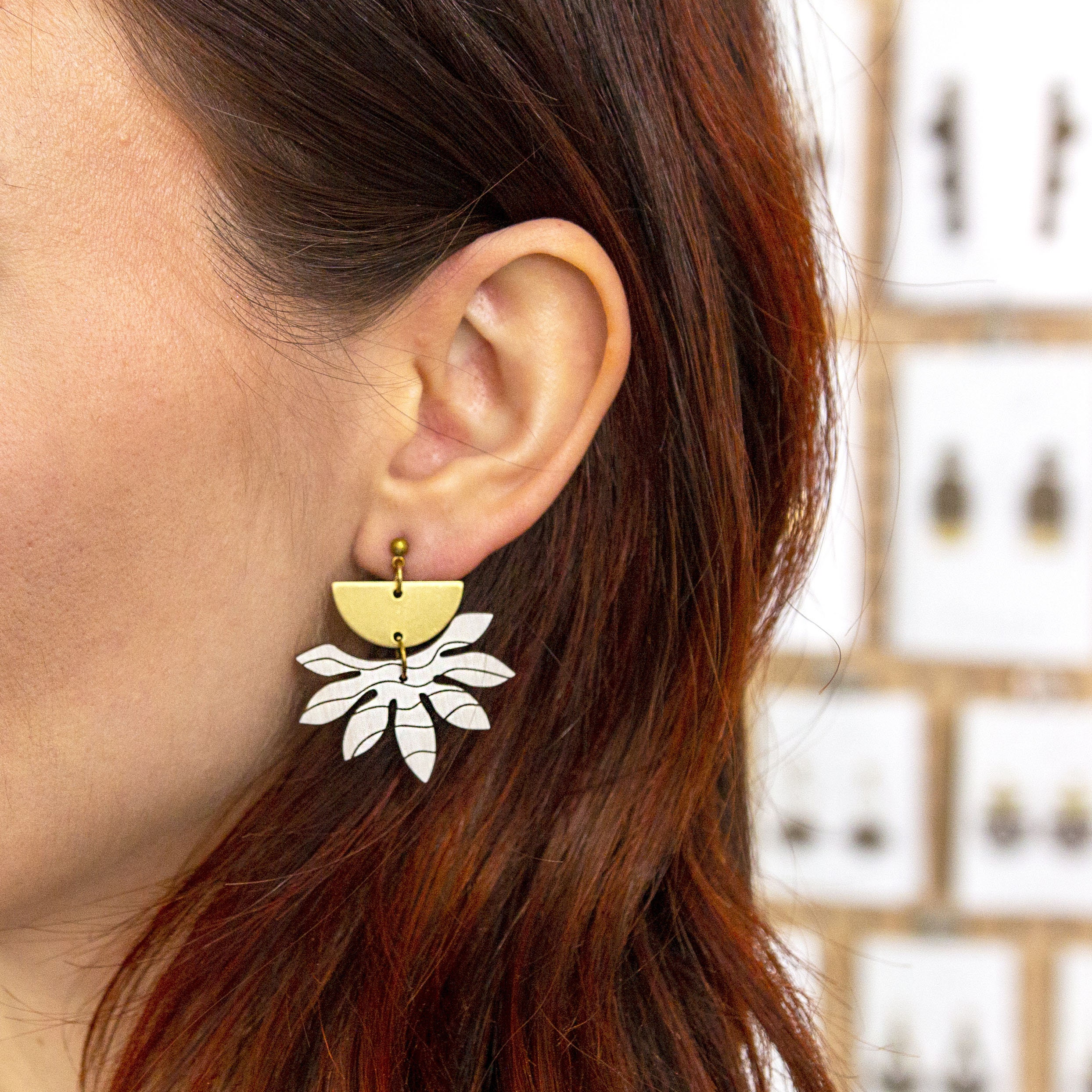 Wood Flower Earring Svg, Template Pattern for Earrings, Boho Flower ...